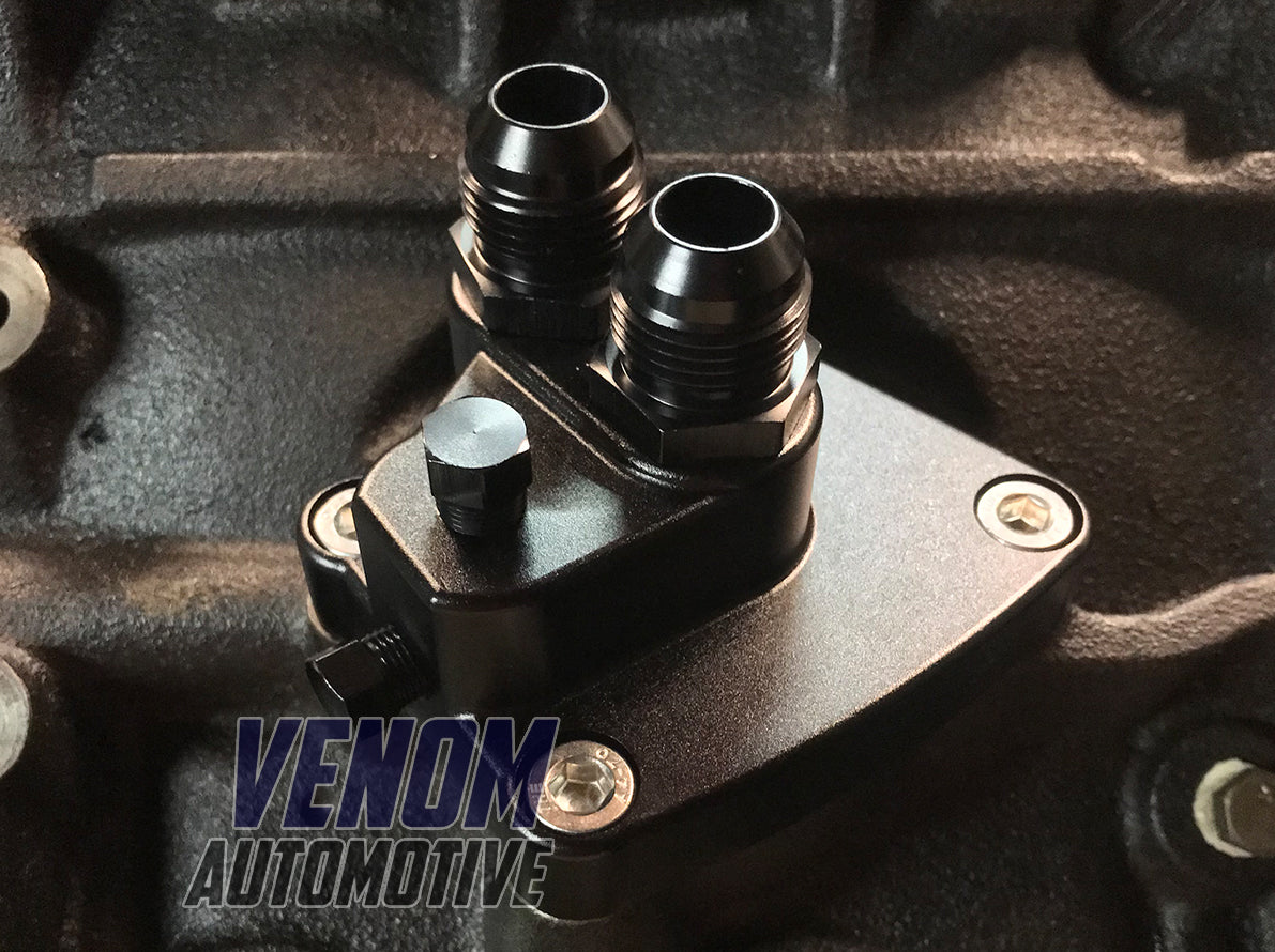 RB20 / RB25 / RB26 /RB30 -10AN Billet Oil Filter Adapter Plate – Venom ...